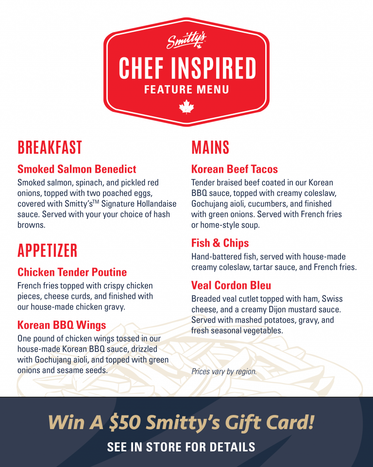 Current Test Menu runs from February 20th through March 13th, 2025.